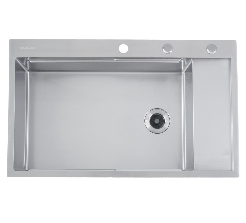 CozyBlock EmboPress Series Topmount Workstation Kitchen Sink - Premium ...